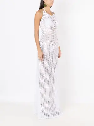 AMIR SLAMA Open-knit Maxi Dress - White