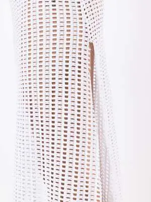 AMIR SLAMA Open-knit Maxi Dress - White
