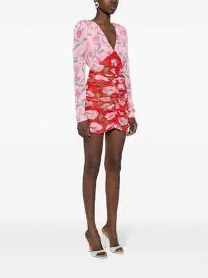 ROTATE BY BIRGER CHRISTENSEN Floral-print Sequined Mini Dress