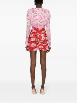 ROTATE BY BIRGER CHRISTENSEN Floral-print Sequined Mini Dress