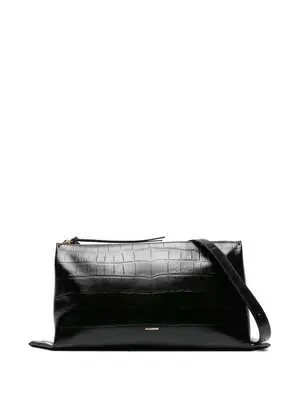 JIL SANDER Medium Empire Leather Shoulder Bag