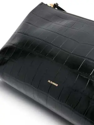 JIL SANDER Medium Empire Leather Shoulder Bag