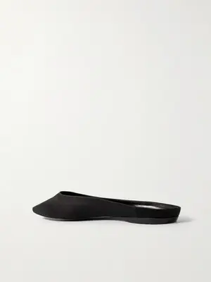 Saint Laurent Lido Satin-crepe Slippers