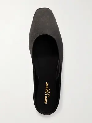 Saint Laurent Lido Satin-crepe Slippers