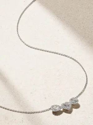 De Beers Aura 18-karat White Diamond Necklace - Gold