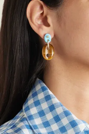 JENNA BLAKE 18-karat Multi-stone Earrings