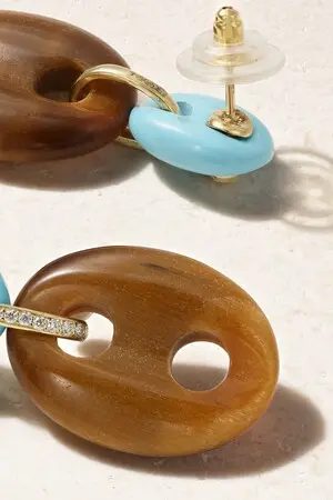 JENNA BLAKE 18-karat Multi-stone Earrings