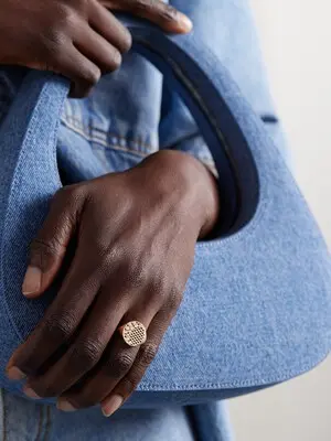 SYDNEY EVAN - Sydney Evan Oval Fishnet 14-karat Diamond Signet Ring