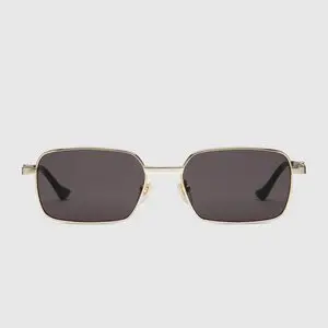 Gucci Rectangular-frame Sunglasses - Gold