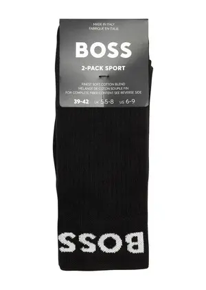 BOSS Sport Logo Cotton-blend Socks Set Of Two