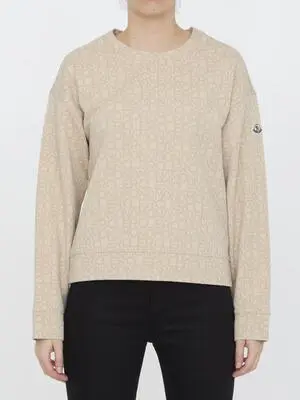 Moncler Monogram Jacquard Sweatshirt - Pink
