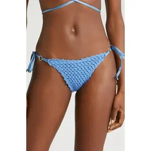 CAPITTANA Vera Crochet Bikini Bottom - Blue