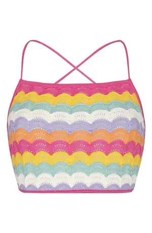 CAPITTANA Holly Crochet Crop Top - Multicolor