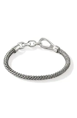 John Hardy Sterling Hook Clasp Chain Bracelet - Silver