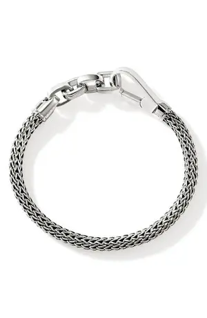 John Hardy Sterling Hook Clasp Chain Bracelet - Silver