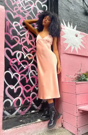 Bp. Satin Midi Slipdress