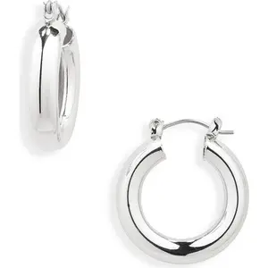 Bp. Bold Medium Hoop Earrings - Sterling Silver Dipped