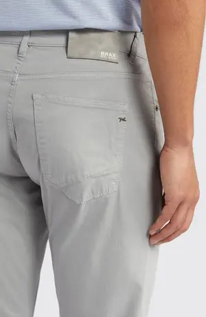 BRAX Chuck Hi Flex Modern Fit Five-pocket Pants - Silver