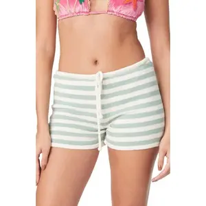 CAPITTANA Maddy Stripe Cover-up Shorts - Mint