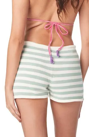 CAPITTANA Maddy Stripe Cover-up Shorts