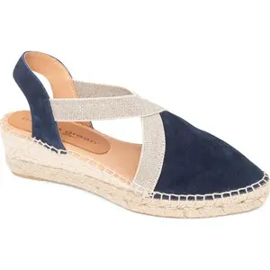 PATRICIA GREEN Grace Espadrille Wedge - Navy