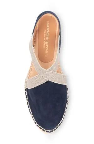 PATRICIA GREEN Grace Espadrille Wedge - Navy