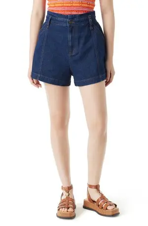Sam Edelman Kaden Ribcage Flare Denim Shorts