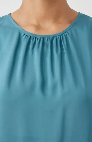 Eileen Fisher Tiered Silk Midi Dress