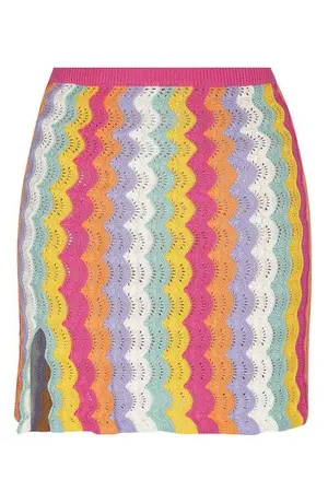 CAPITTANA Holly Open Stitch Cover-up Miniskirt