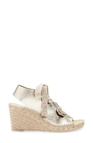 PEDRO GARCIA Otelia Espadrille Wedge Sandal - Platino Cervo
