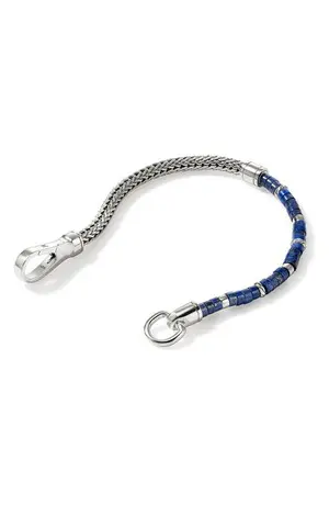 John Hardy Heishi Chain Bracelet - Silver/blue/orange