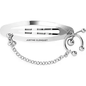 JUSTINE CLENQUET Holly Pierced Chain Hair Clip - Palladium