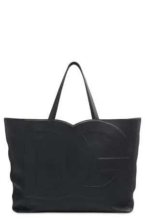 Dolce & Gabbana Dg Logo Leather Tote - Nero
