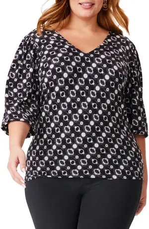 NIC+ZOE Midnight Shibori Top