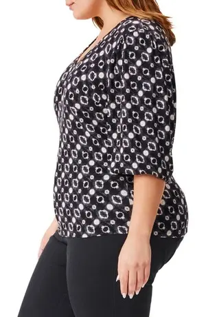 NIC+ZOE Midnight Shibori Top