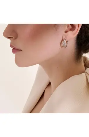 John Hardy Spear Hoop Earrings With Diamonds - Silver