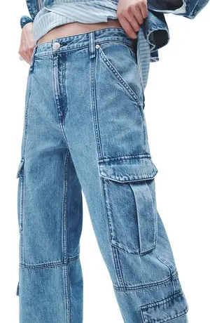 Rag & Bone Featherweight Cailyn Wide Leg Cargo Jeans