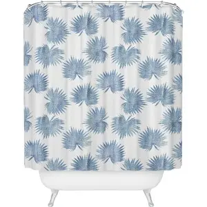 DENY DESIGNS Sun Palm Chambray Shower Curtain - Blue