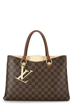 LOUIS VUITTON Damier Ebene Riverside Tote - Black