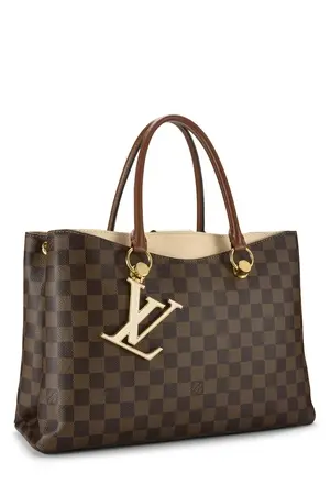 LOUIS VUITTON Damier Ebene Riverside Tote - Black