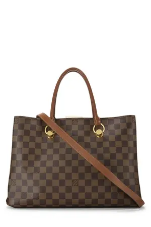 LOUIS VUITTON Damier Ebene Riverside Tote - Black