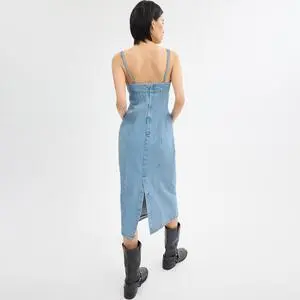 COACH Heritage C Long Denim Dress In Organic Cotton