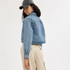 COACH® Cropped Denim Button Down