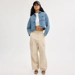 COACH® Cropped Denim Button Down