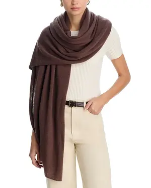 Bloomingdale'S 100% Cashmere Travel Wrap Exclusive - Cafe