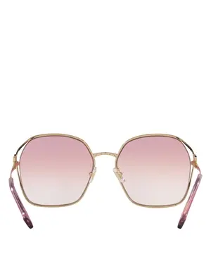 Miu Miu Geometric Sunglasses, 60mm - Gold