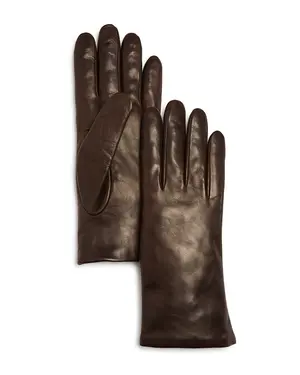 Bloomingdale'S Bloomingdale's Exclusive Cashmere Lined Leather Gloves Red