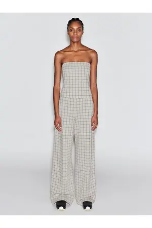 Rosetta Getty Windowpane Interlock Jacquard Bandeau