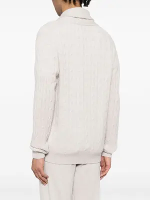 N.peal Garrick Cable-knit Cardigan - Neutrals