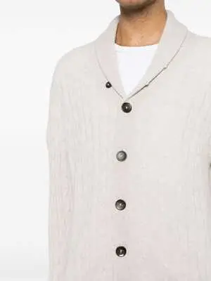 N.peal Garrick Cable-knit Cardigan - Neutrals